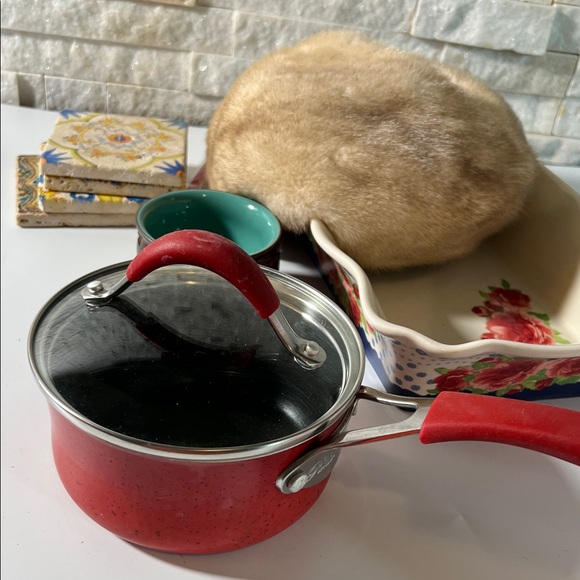 Accents | Red Nonstick Saucepan With Lid | Poshmark